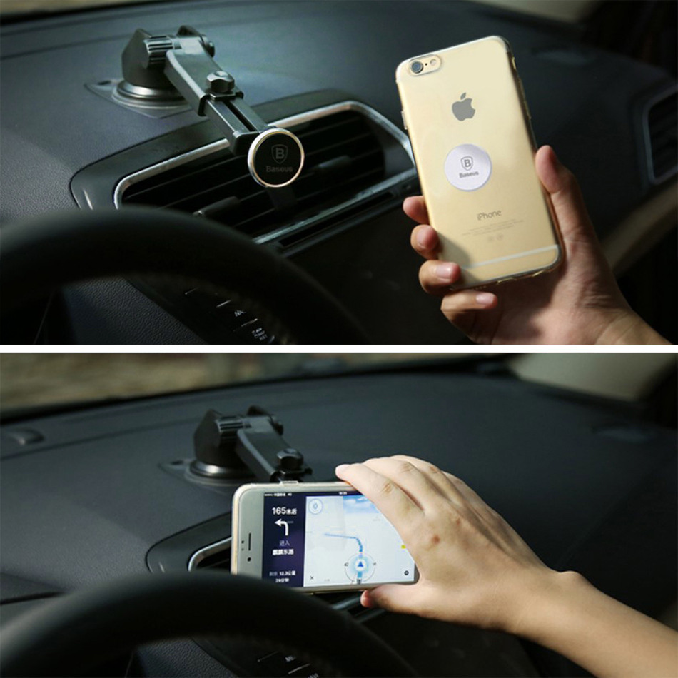 Baseus Extendable Arm Suction Cup Magnetic Car Mount Phone Holder